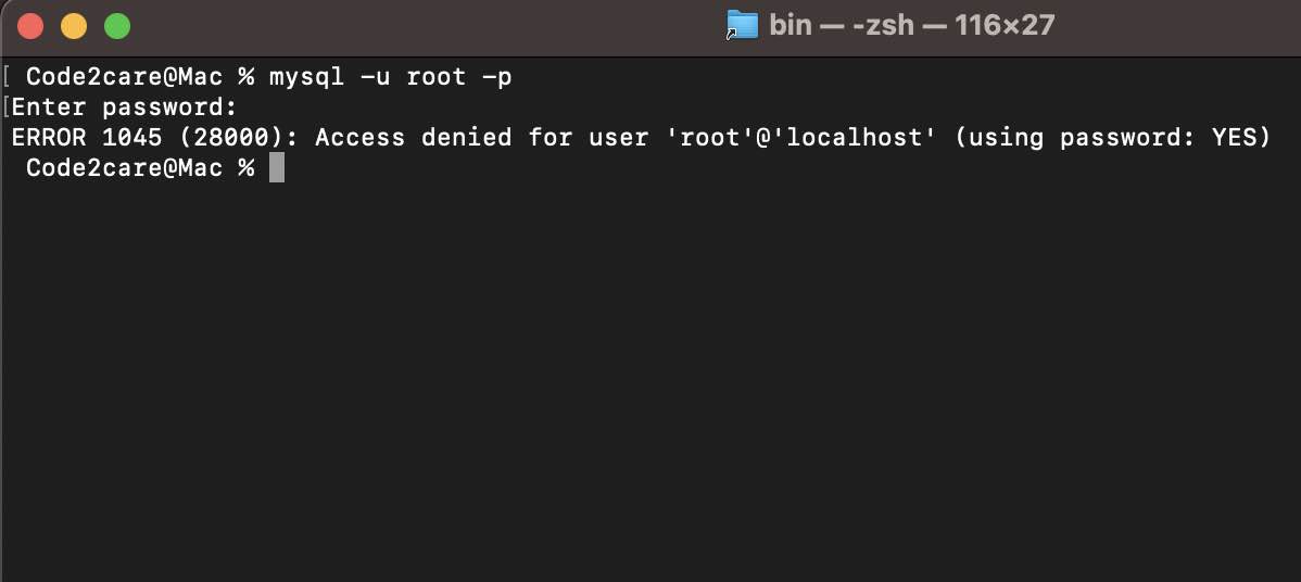 Fix MySQL ERROR 1045 28000 Access Denied For User Root localhost Fix MySQL ERROR 1045 28000 Access Denied For User Root localhost
